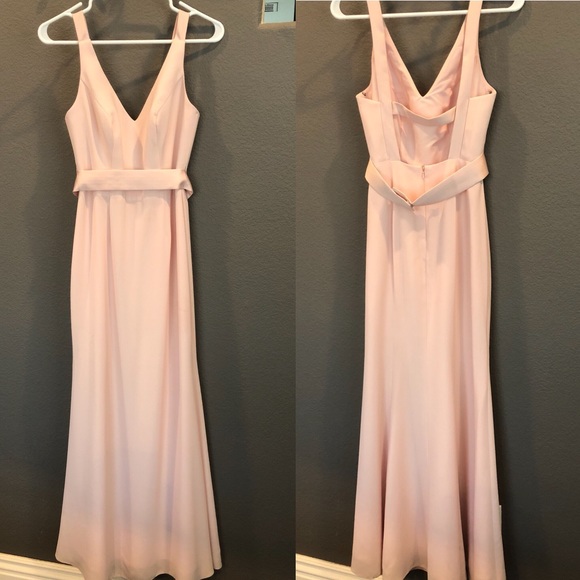 Vera Wang | Dresses | Vera Wang White Collection Blush Bridesmaid Gown ...